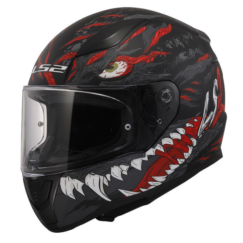 LS2 Rapid 2 Kaiju Kapalı Kask (Mat Siyah-Kırmızı-Beyaz) Modeli ve ...